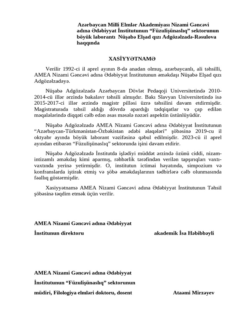 Xasiyyətnamə | PDF