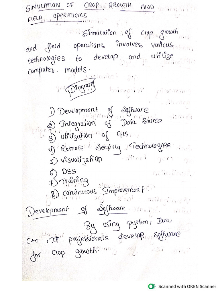 Simulation of Crop Growth and Field Operations | PDF