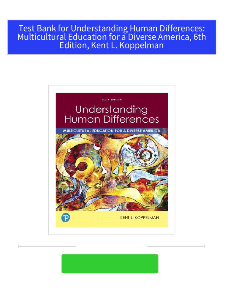 Test Bank For Understanding Human Differences: Multicultural Education ...