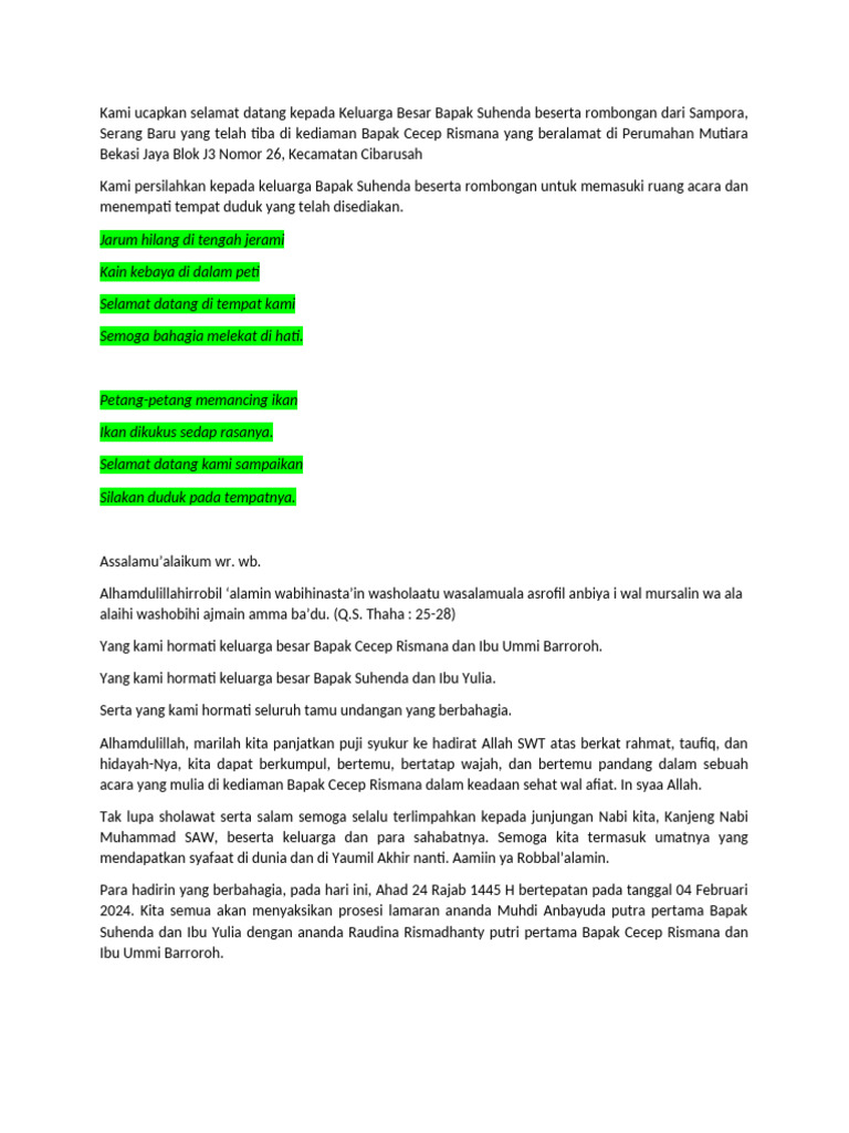 Teks MC Buat Afi | PDF