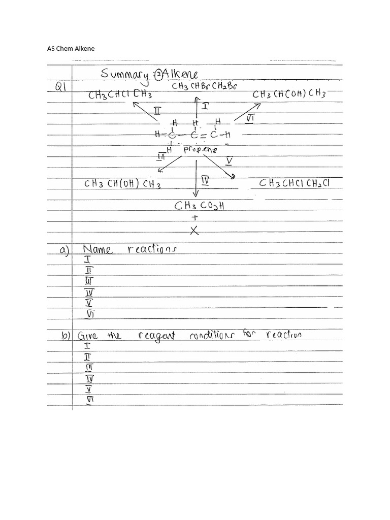 AS Chem Alkene | PDF