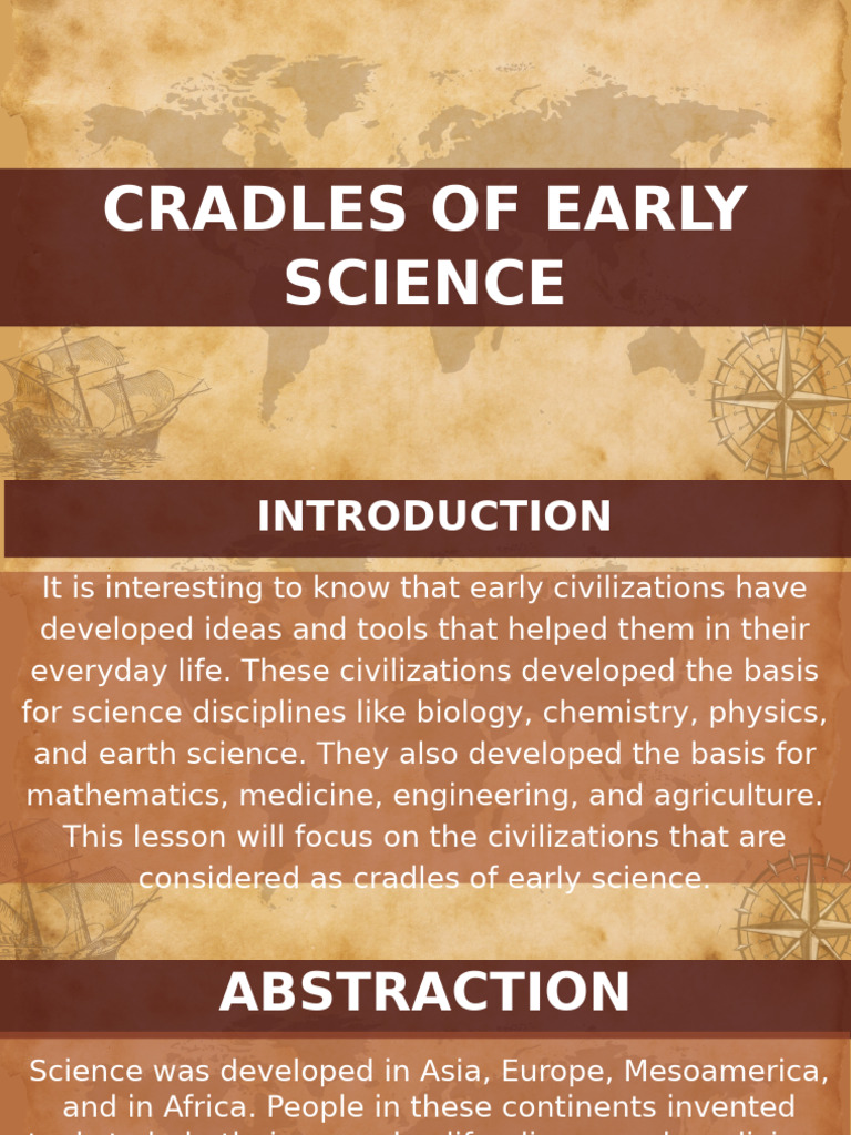 Cradles of Early Science | PDF