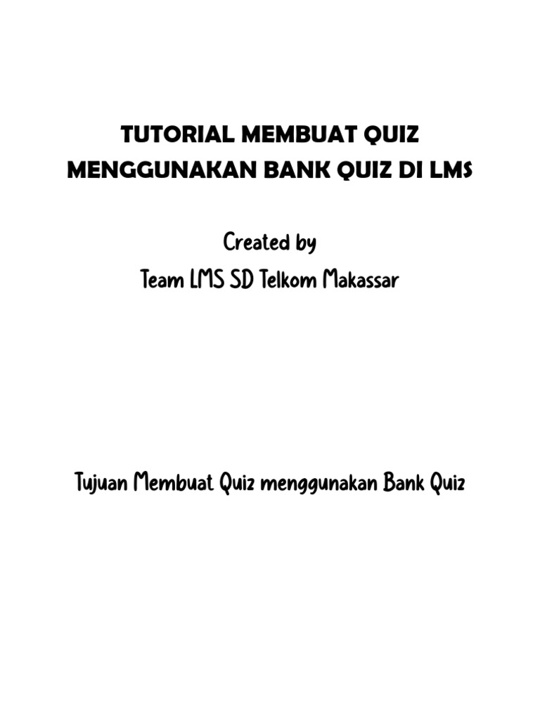 Tutorial Bank Quiz | PDF