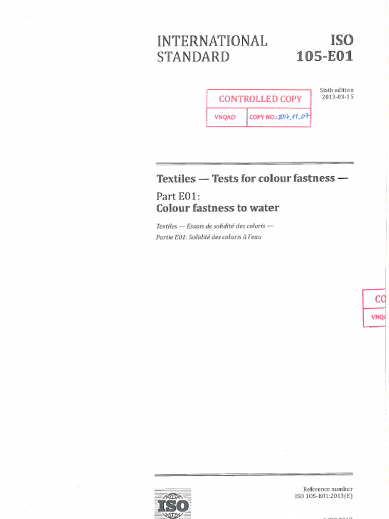 ISO 105-E01 | PDF