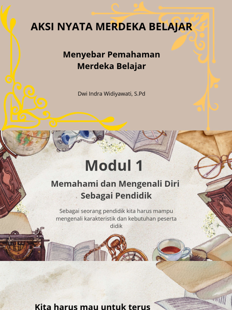 Aksi Nyata Merdeka Mengajar Dwi - Indra | PDF