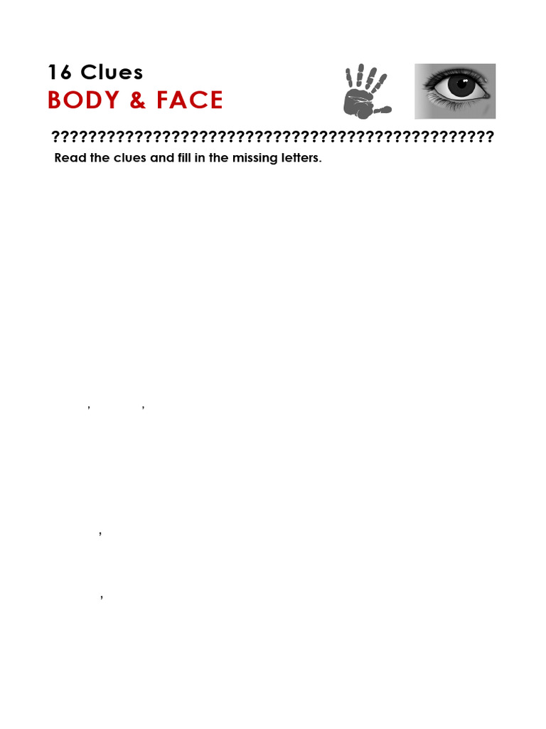 BIG 5 BODY 2 16-Clues-Body-And-Face | PDF