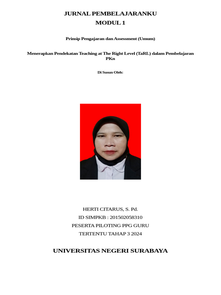 Jurnal Pembelajaranku | PDF