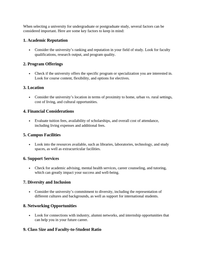 Choosing university | PDF