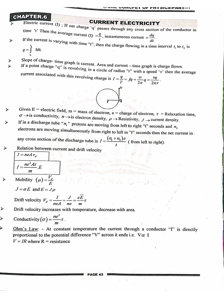 Current electricity core concepts | PDF