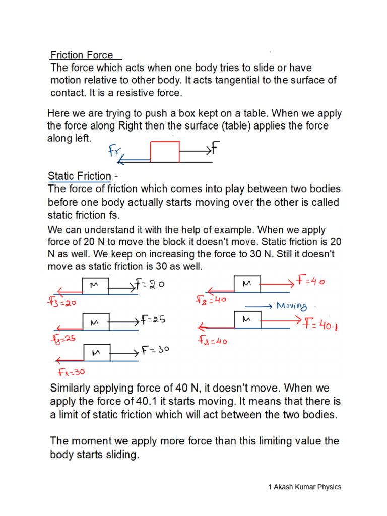 Friction | PDF | Science & Mathematics