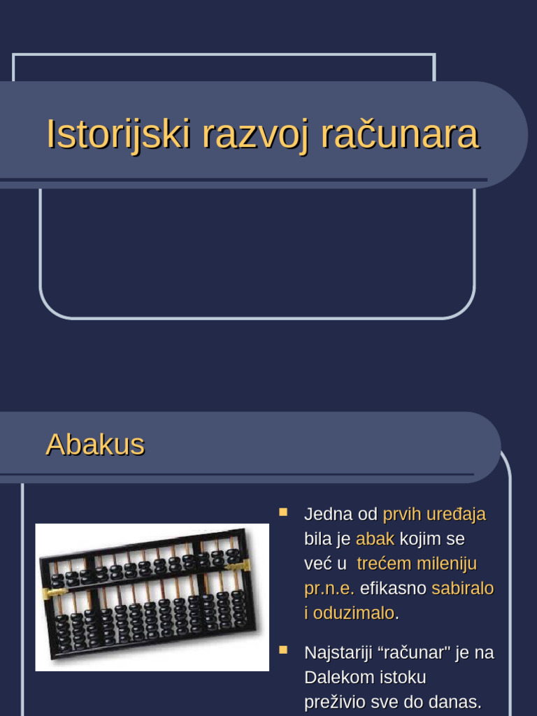 02 Povijesni Razvoj Racunala | PDF