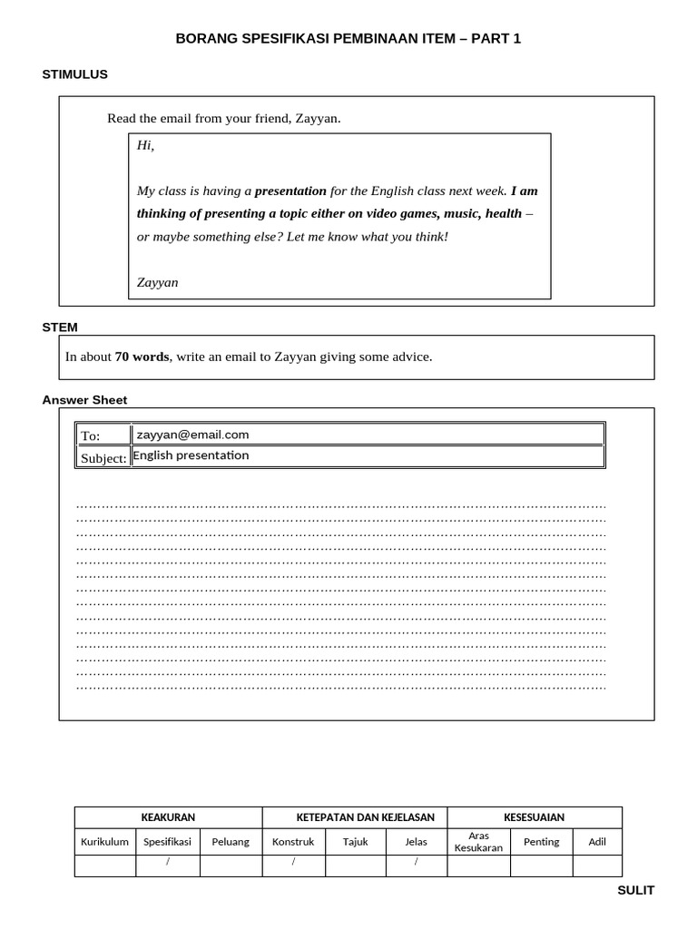 Writing - Part 1 F2 | PDF