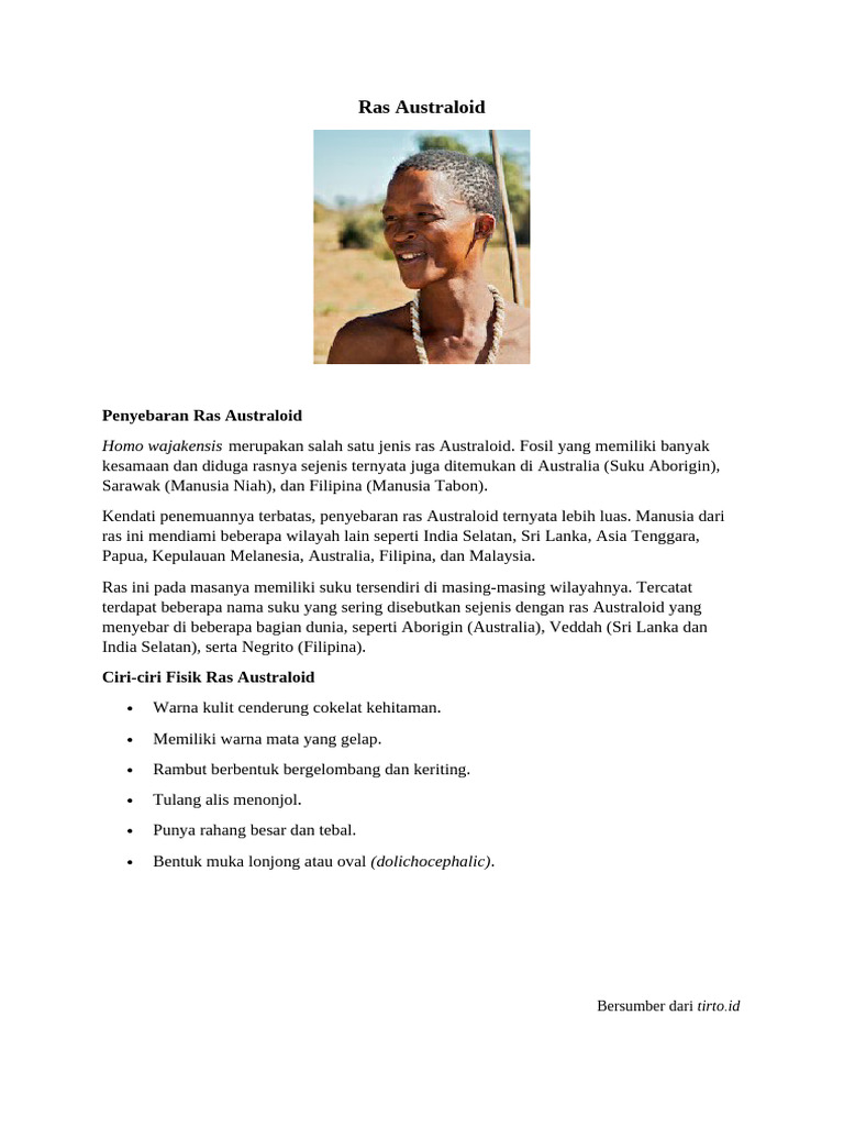 Ciri Dan Penyebaran Ras-Ras | PDF