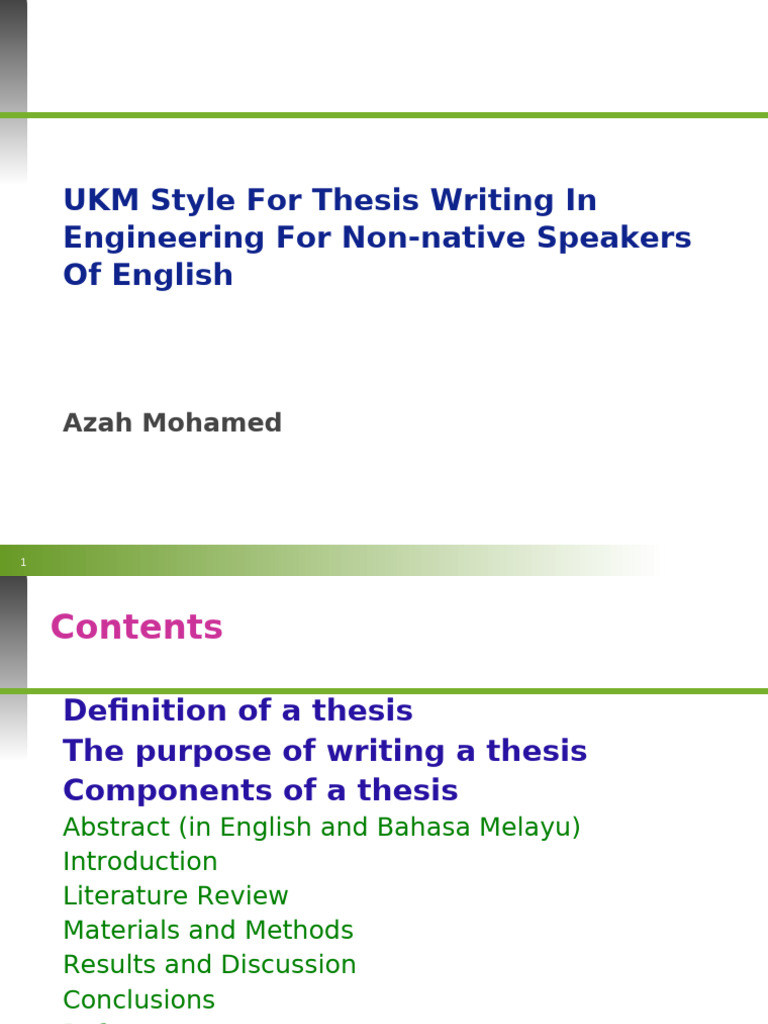 Thesis Writing Azah | PDF