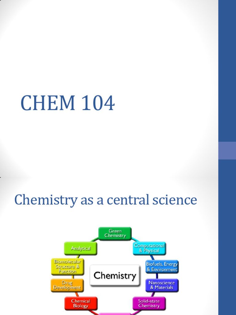 CHEM 104 for Psychology for Criminology | PDF