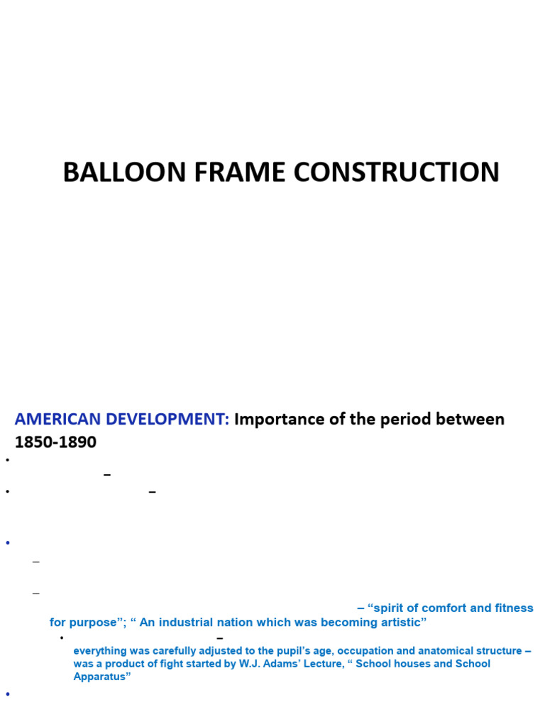 Balloon Frame Pdf
