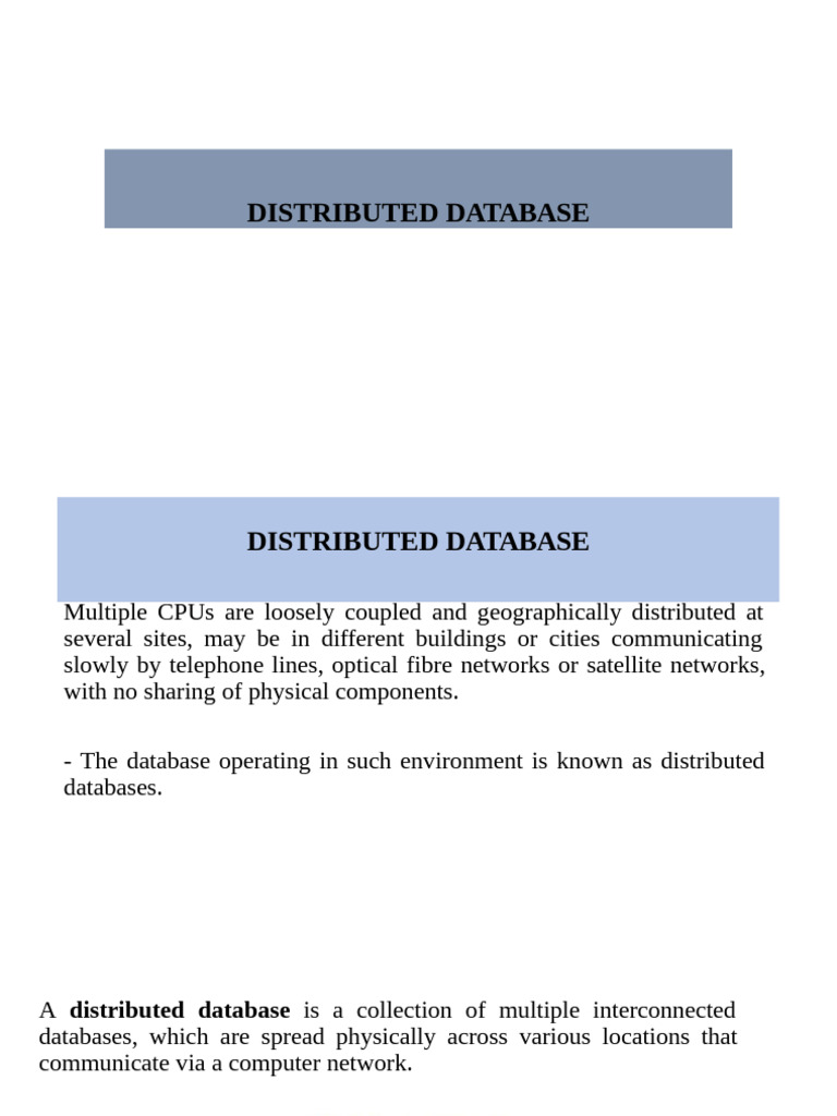 Distributed Databases | PDF Distributed Databases | PDF