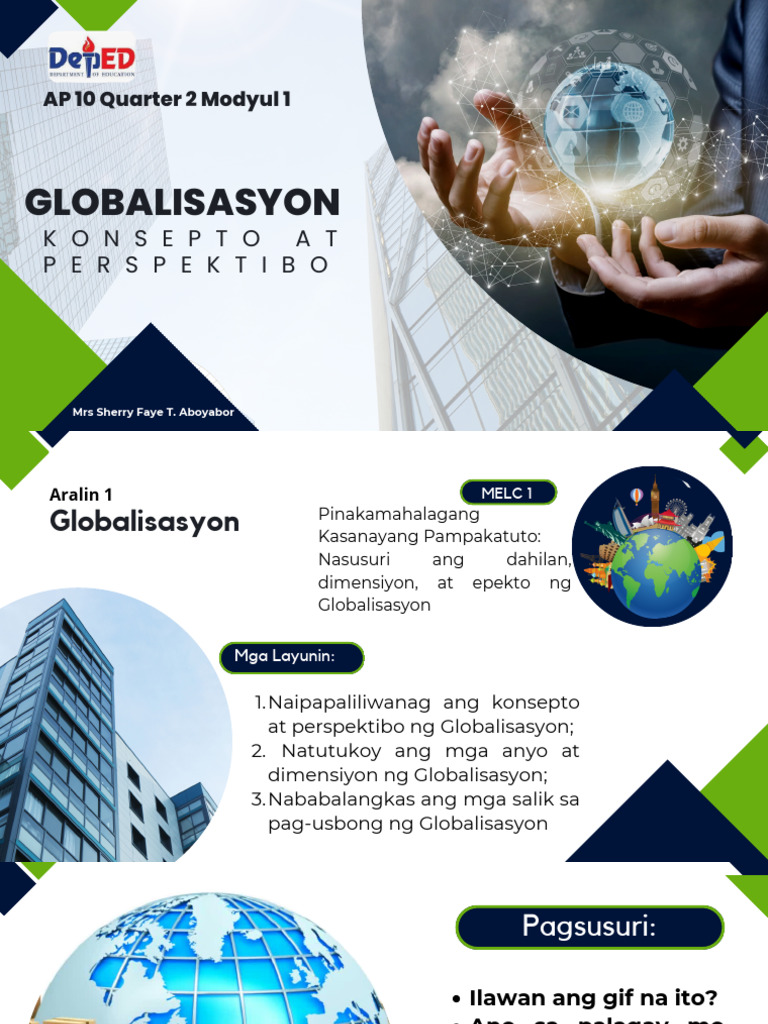 AP 10 Q2 Module 1 Globalisasyon | PDF