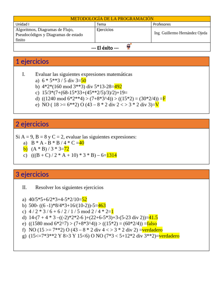 1.3 Ejercicios | PDF
