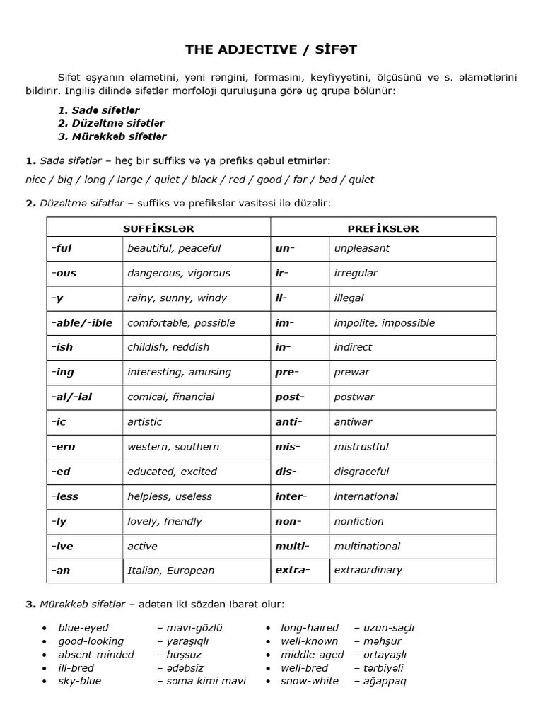 Adjective | PDF
