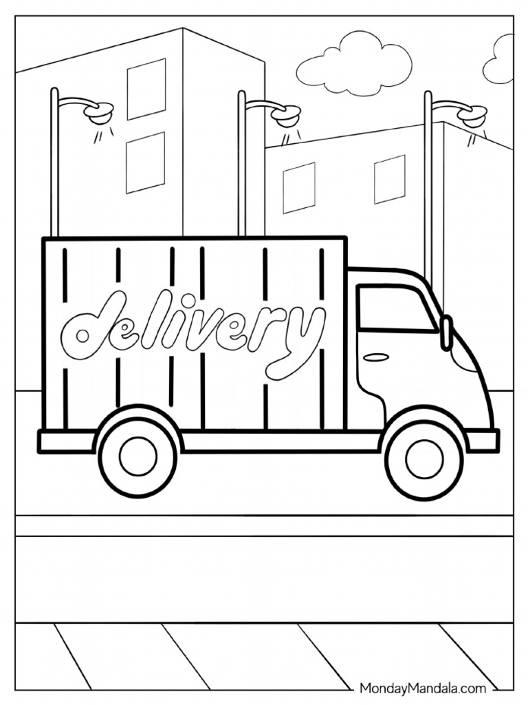 Delivery-Truck-Coloring-Sheet | PDF