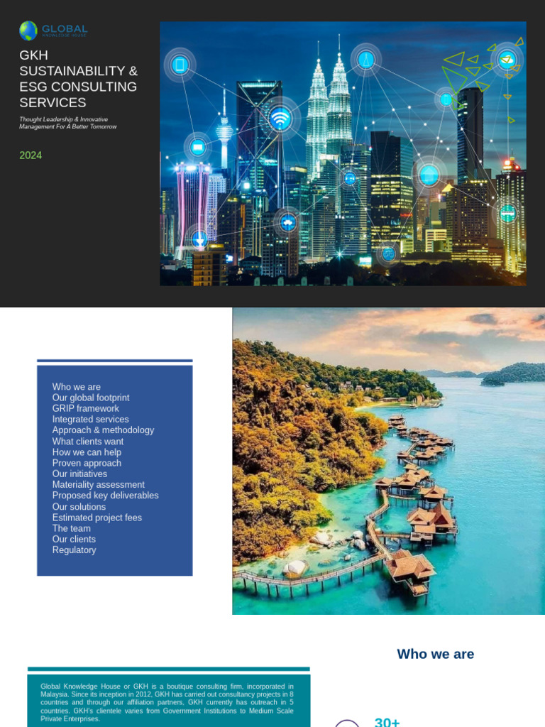 GKH ESG Consulting Corporate Deck 2024 For ESG Consulting | PDF