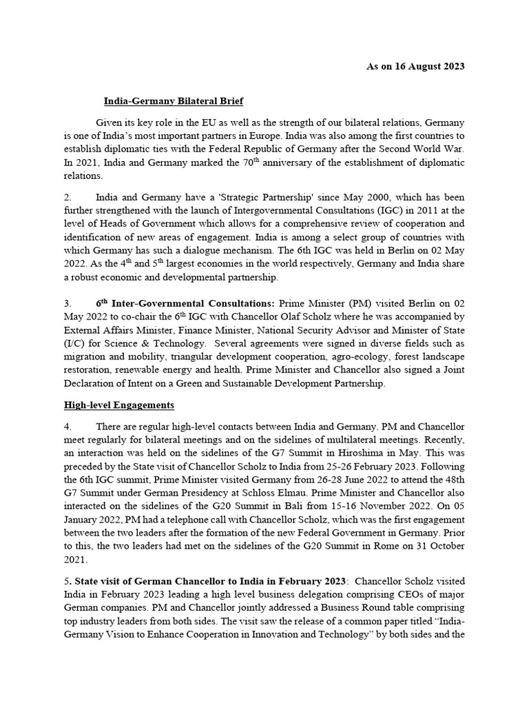 Germany Brief | PDF