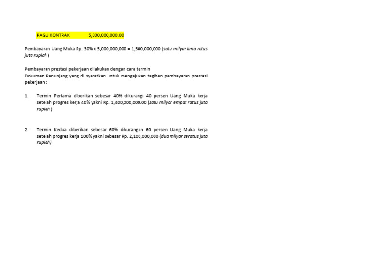 Resume Kontrak Lima Milyar | PDF