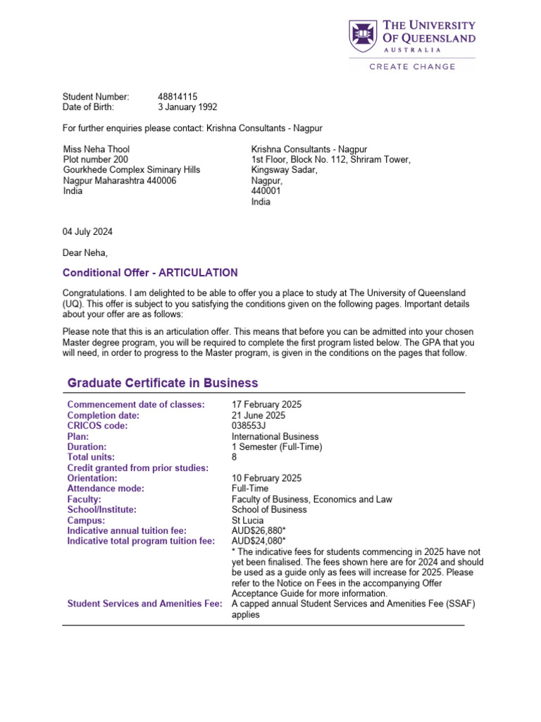 CONDITIONAL OFFERLETTER | PDF