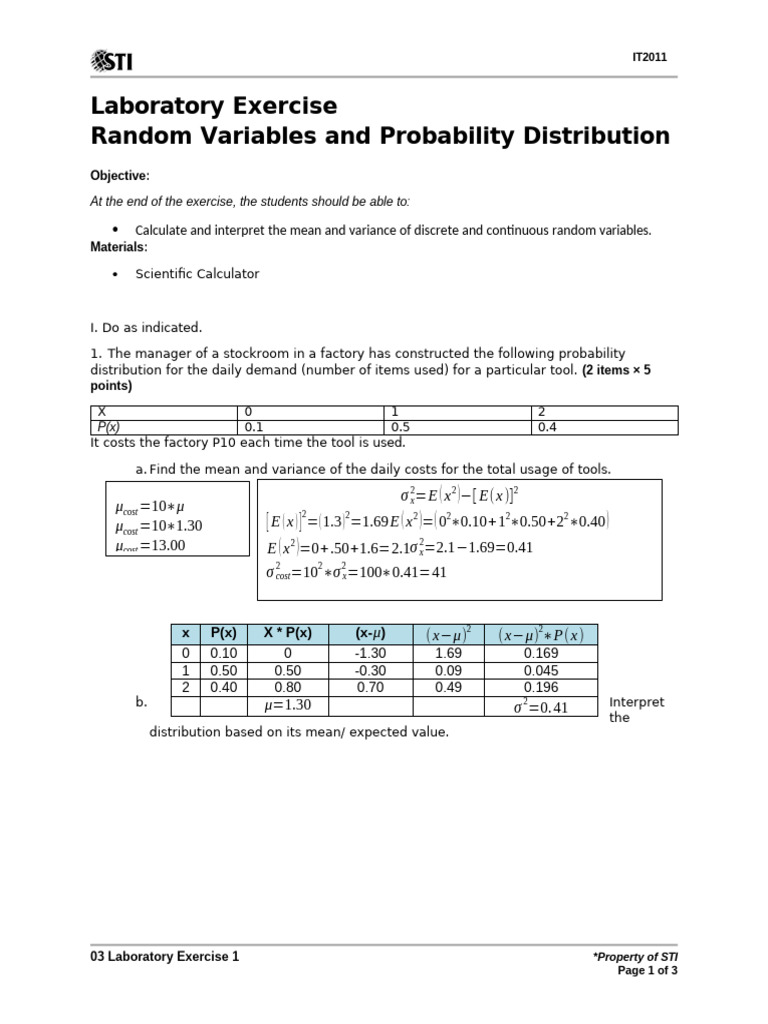 03 Laboratory Exercise 1(2) | PDF