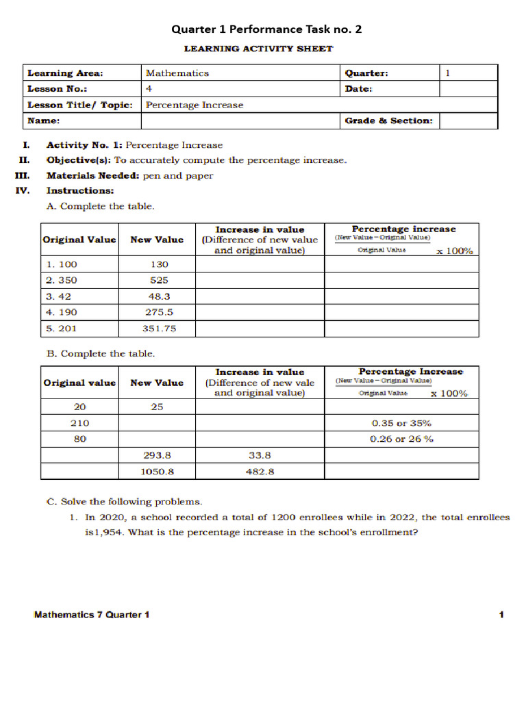 Q1 Performance Task No.2 | PDF