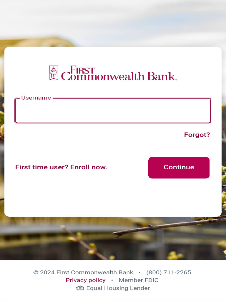 Login First Commonwealth Bank | PDF