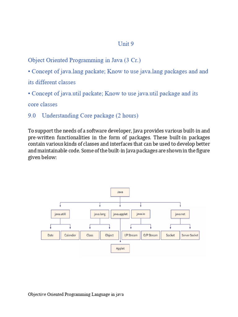 Unit 9 - Understanding Core Packages | PDF