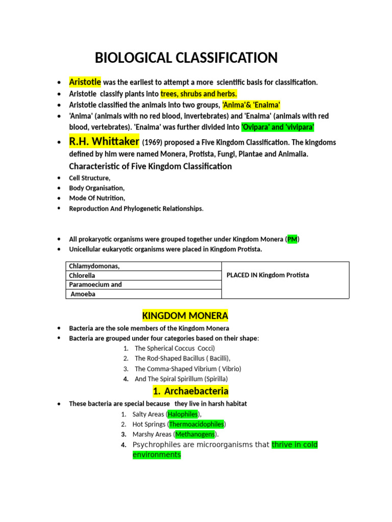 Biological Classification | PDF | Fungus | Protozoa