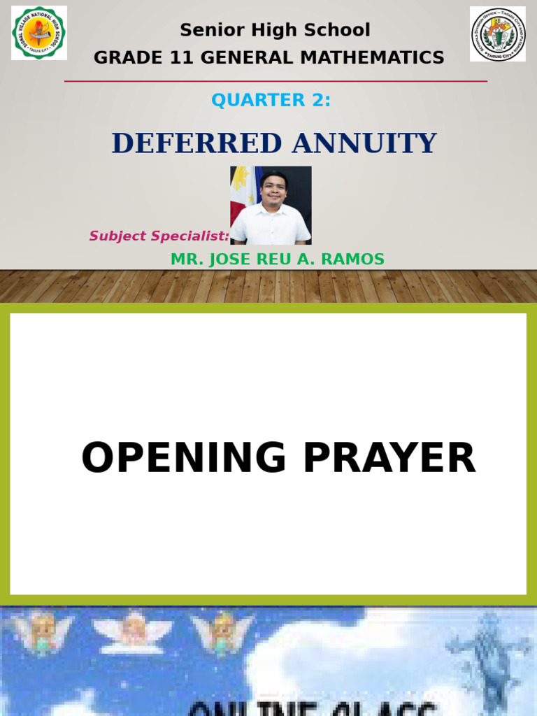 Lesson 30. Deferred Annuity | PDF