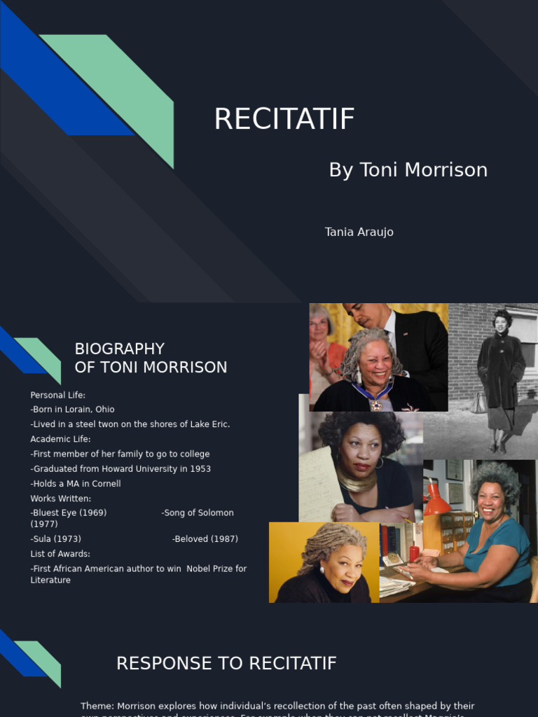 RECITATIF Powerpoint by Tania Araujo | PDF