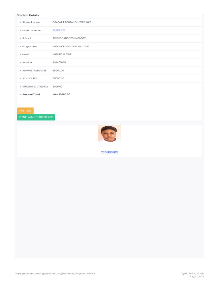 Student Portal - The Gateway ICT Polytechnic Saapade | PDF | Science ...