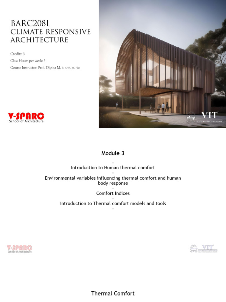 Lecture 5 - Human Thermal Comfort | PDF