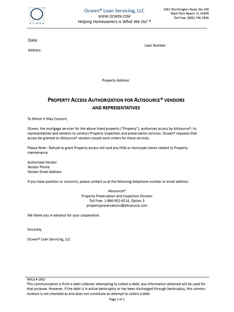 HOA Access Letter - 2993622 | PDF