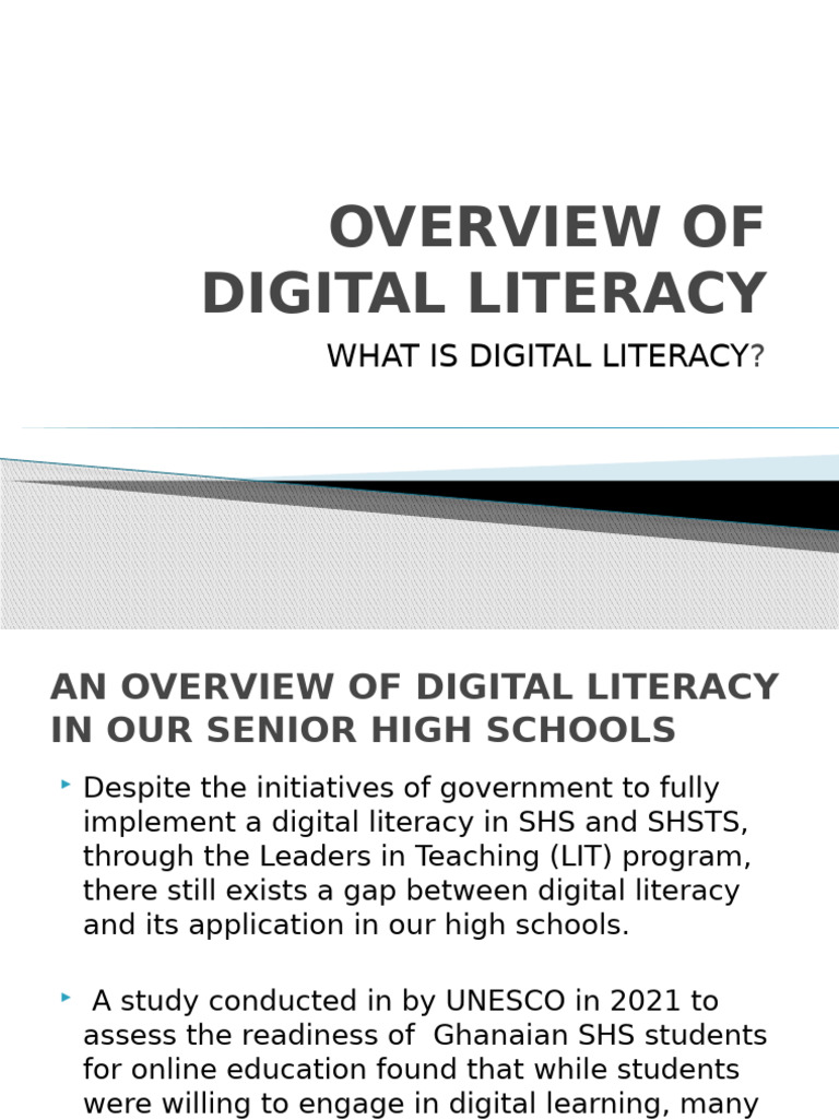 OVERVIEW OF DIGITAL LITERACY | PDF