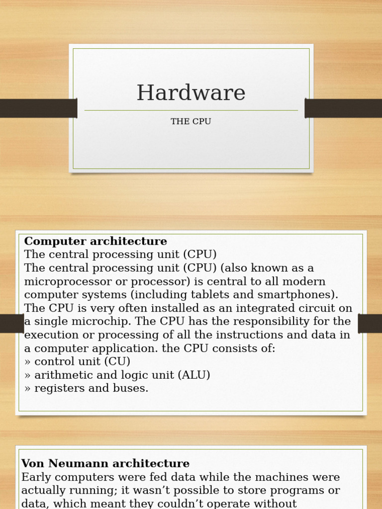 F1 5 Hardware Computer Architecture | PDF