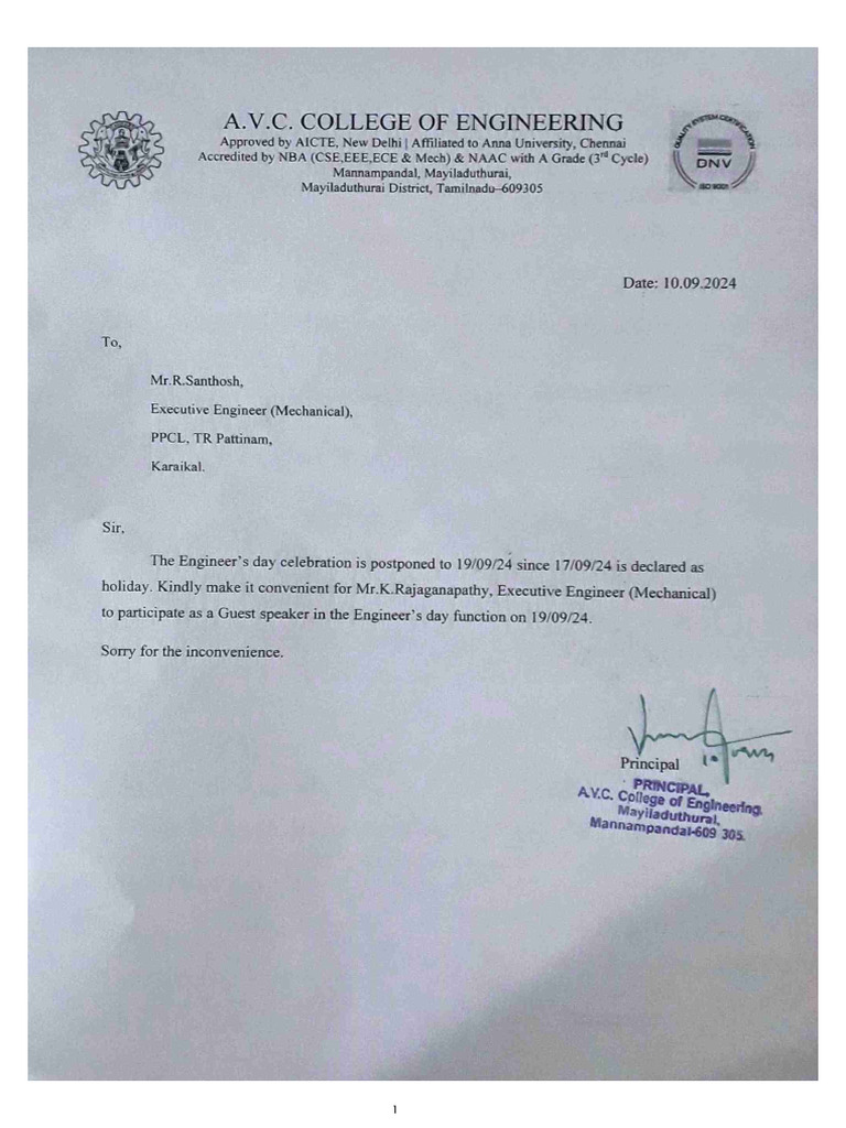 Engineers Day Invitation | PDF