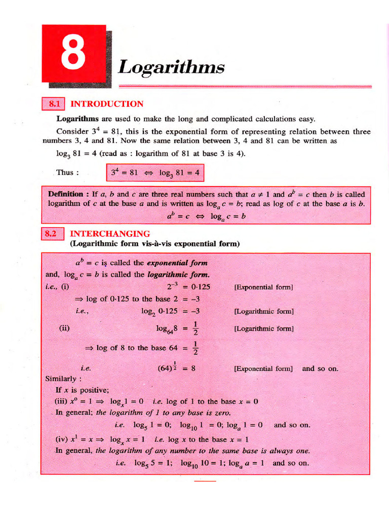 Logarithms | PDF