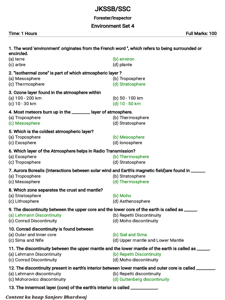 Environment Set 4 | PDF
