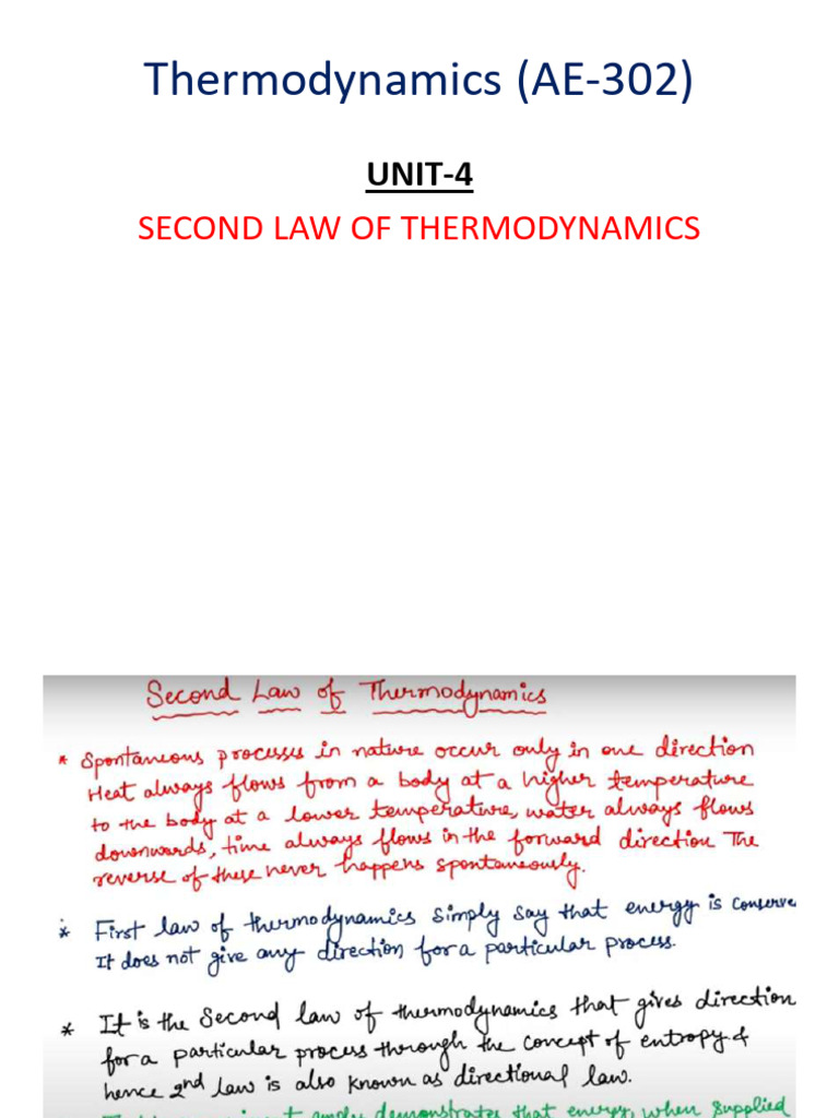 2nd Law of thermodynamics (Part-1) | PDF