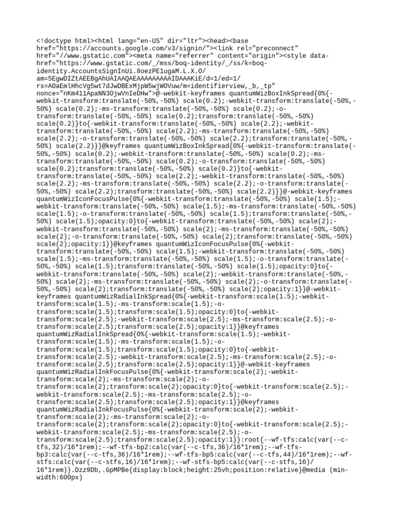 Google Sign-In Page HTML Structure | PDF | Computers
