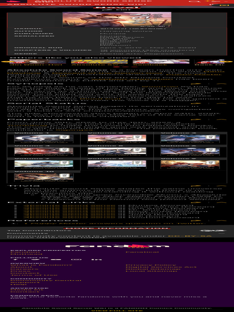 Novel Absolute Sword Sense Wiki Fandom | PDF