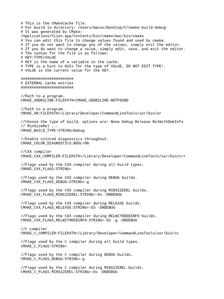 CMake Cache | PDF