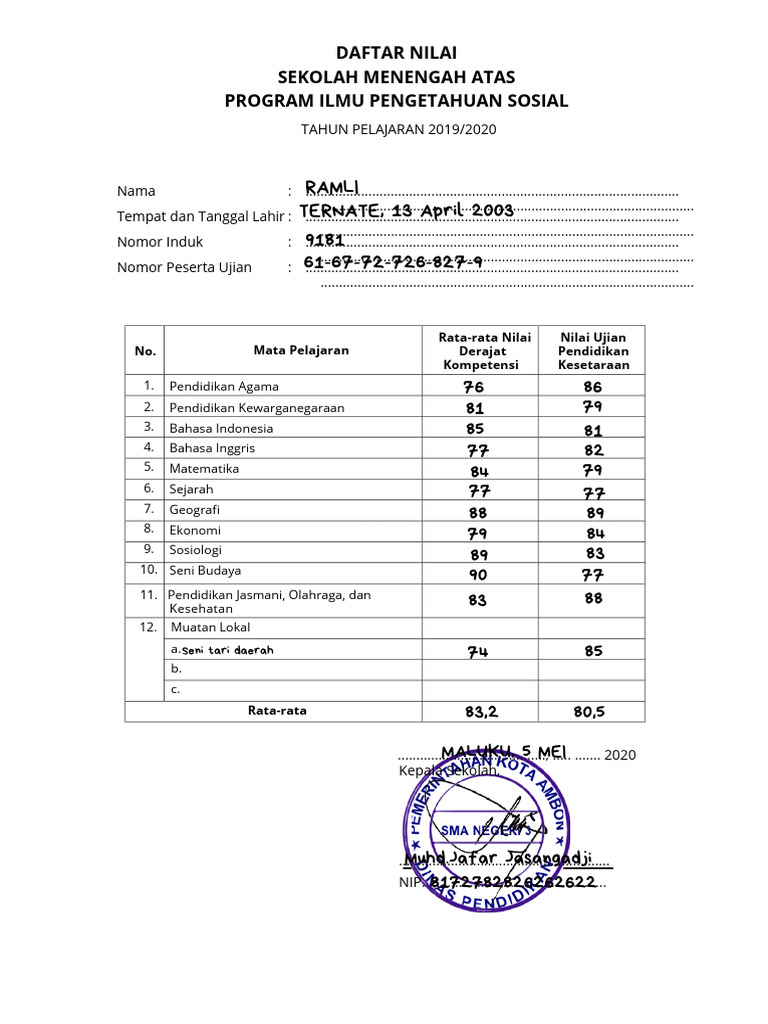 Salinan Dari Ijazah SMA LYDIA SADONDA - 20241006 - 102330 - 0000 | PDF