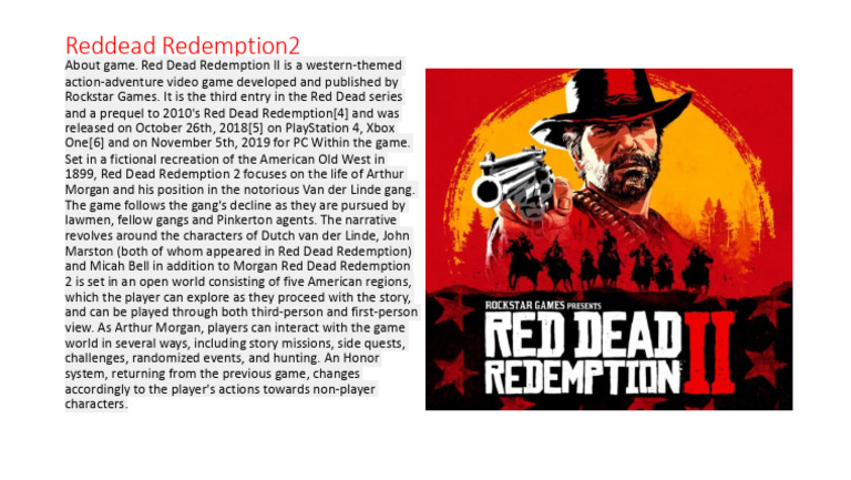 Reddead Redemption2 | PDF